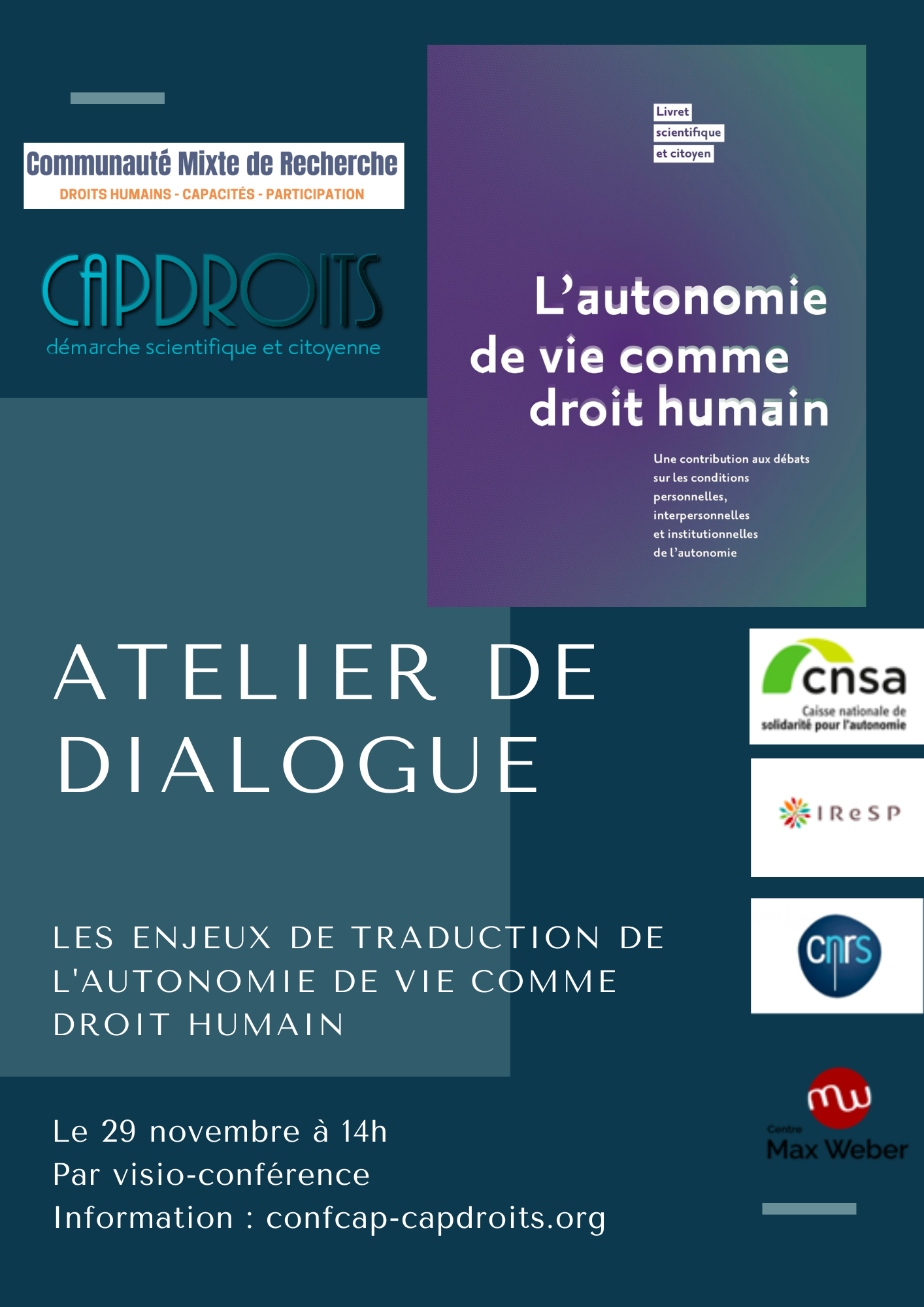 Atelier de dialogue – Les enjeux de traduction de l’autonomie de vie ...